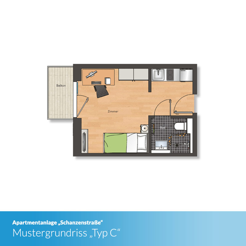 Studentenwohnheim „Schanzenstrasse“ - Wohnen in Bayern